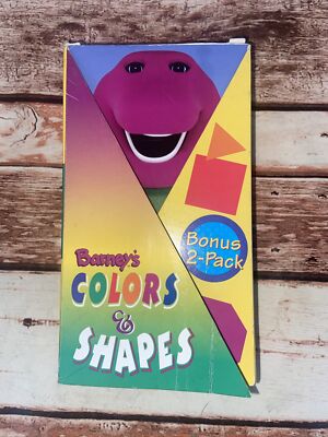 BARNEY'S COLORS & Shapes ~ Vhs, 1997 ~ Bonus 2 Tape Pack $26.88 ...