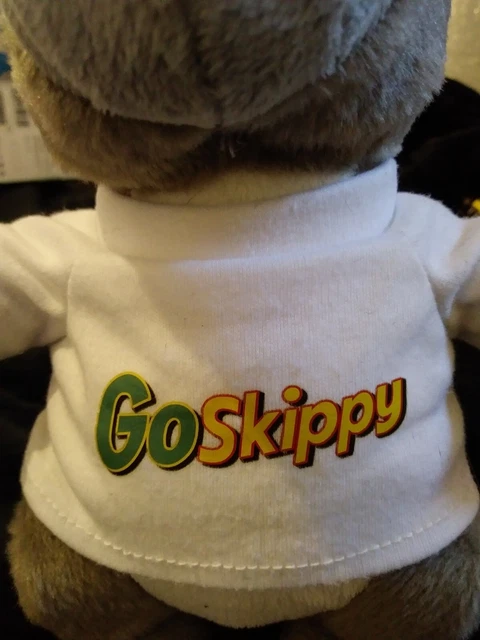 SKIPPY THE BUSH Kangaroo Soft Plush Toy In "Go Skippy" T Shirt 9" Tall ...