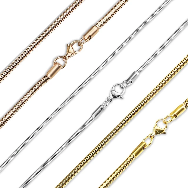 SNAKES NECKLACE CURB Chain Silver Chain Ladies King's Chain Men's Top £ ...