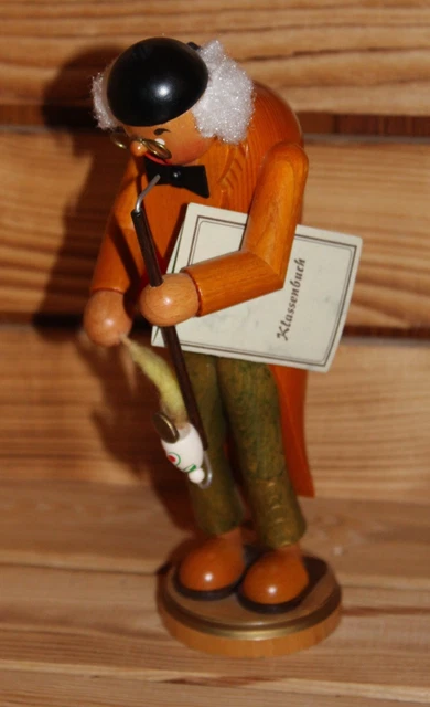 EVA JÜRGEN BEYER 0017 Seiffen Räuchermann 22cm Lehrer Lämpel Erzgebirge ...