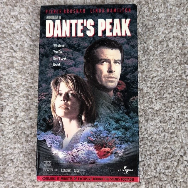 DANTES PEAK VHS Movie 1997 Pierce Brosnan Linda Hamilton Disaster ...