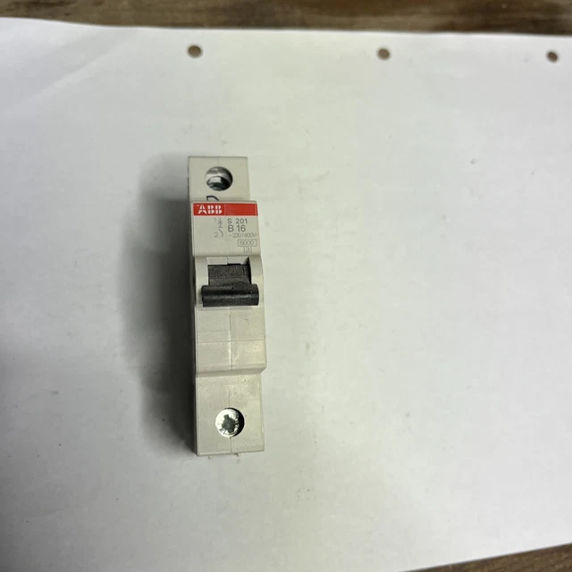 ABB S201-B16 SICHERUNGSAUTOMAT, 1-polig, Typ B - 16A (2CDS251001R1165) EUR 6,90 - PicClick DE