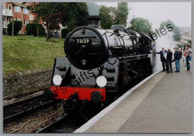TRAIN PHOTOGRAPH OF Railway Steam Locomotive 73129 at Swanage 2007 EUR ...