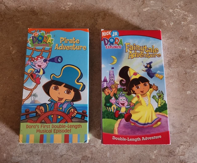 2 NICK JR Dora The Explorer VHS Movies "Pirate Adventure", "Fairytale ...