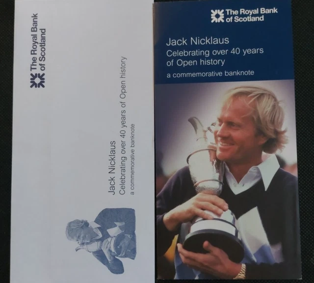 JACK NICKLAUS 5 pound note presentation folder and Envelope £18.80 ...