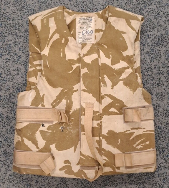 BRITISH ARMY FLAK Jacket Soft Combat Body Armour British Army Desert ...