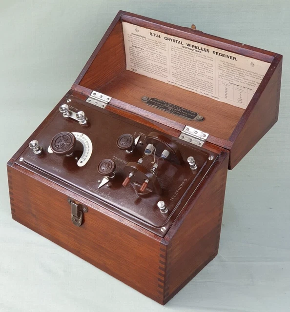 RARE EARLY VERSION BTH Type C Form A BBC Wireless Crystal Receiver ...