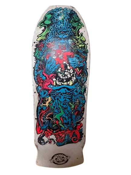 SANTA CRUZ ROB Roskopp Vintage Skateboard Deck mit Rail Bar Hole EUR 1. ...