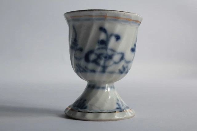ANCIEN COQUETIER PORCELAINE bleue et blanche Thuringe Allemagne (55678 ...