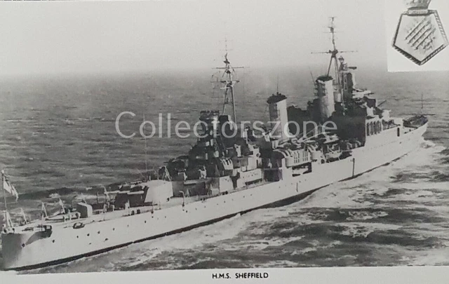 BRITISH ROYAL NAVY Photograph HMS Sheffield Military Ship 5.5x3.5" £6. ...