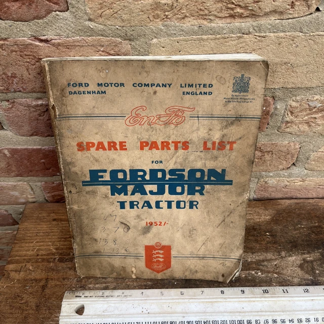 VINTAGE GENUINE fordson Major Tractor spare parts list 1952/- £27.70 ...