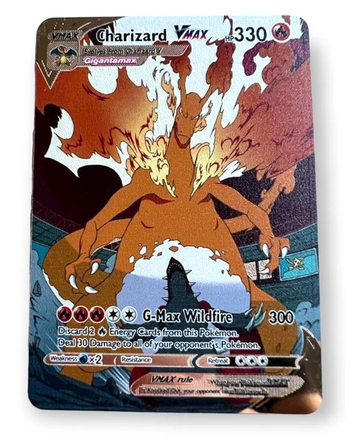 CHARIZARD VMAX HP330 GIGANTAMAX - Collectable Solid Metal Pokemon Cards ...