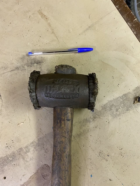 VINTAGE LARGE THOR hammer Company Shirley Birmingham. Nylon Hammer Ref ...