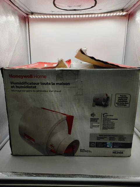 HONEYWELL HE240A WHOLE House Humidifier White Furnace Duct-Mounted 3000 ...