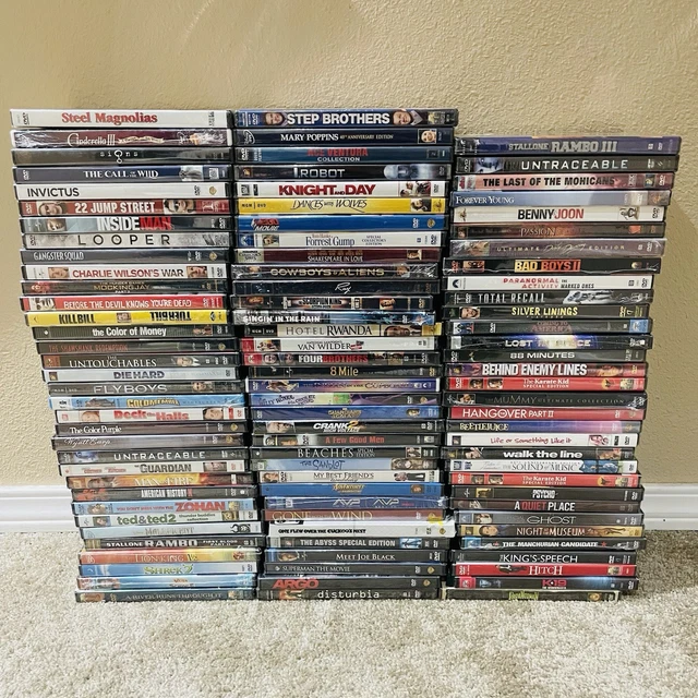 WHOLESALE 100 BRAND NEW SEALED DVD Movie Lot Comedy Drama Action ...