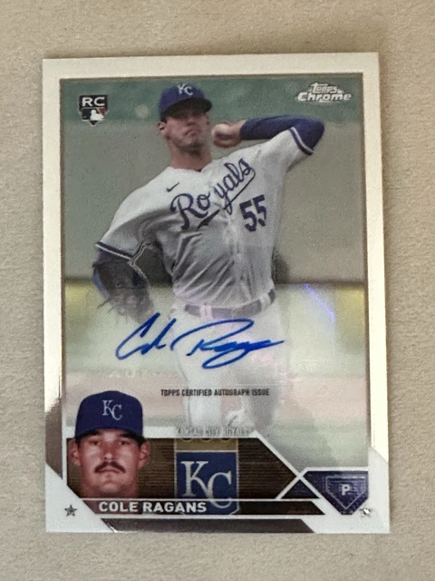 2023 TOPPS CHROME Update #AC-CRA Cole Ragans Rookie Auto RC Royals $45. ...