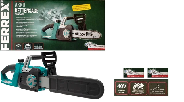 FERREX 40V BATTERY Chainsaw Sword and Chain Without Battery / Charger ...