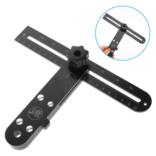 ADJUSTABLE ANGLES PROTRACTOR Woodworking Angle Rule Protractor Angle ...