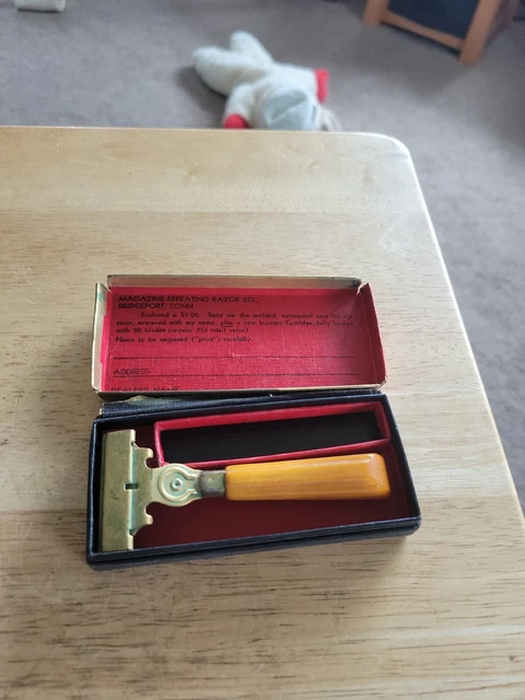 VINTAGE SCHICK EVERSHARP Injector Razor Bakelite Handle with Box £9.08 ...