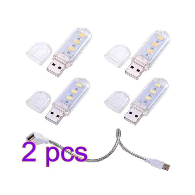 10 PCS LED Night Light USB Keyboard Laptop Lamp Reading Lighting ...