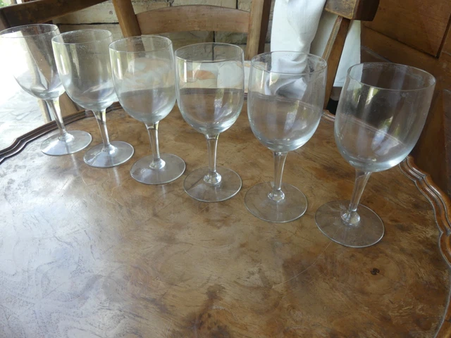 ARTS DE LA table Verrerie Série de six grands verres à pied en verre EUR 2,99 - PicClick FR