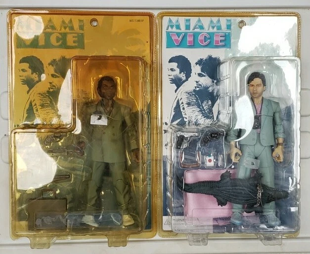 MIAMI VICE JAMES "Sonny" Crockett Ricardo "Rico" Tubbs 2x Figure Lot ...