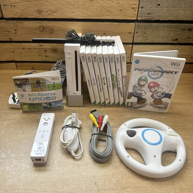 NINTENDO WII GAMES Console Bundle Wii Sports Setup Mario Kart £49.99 ...