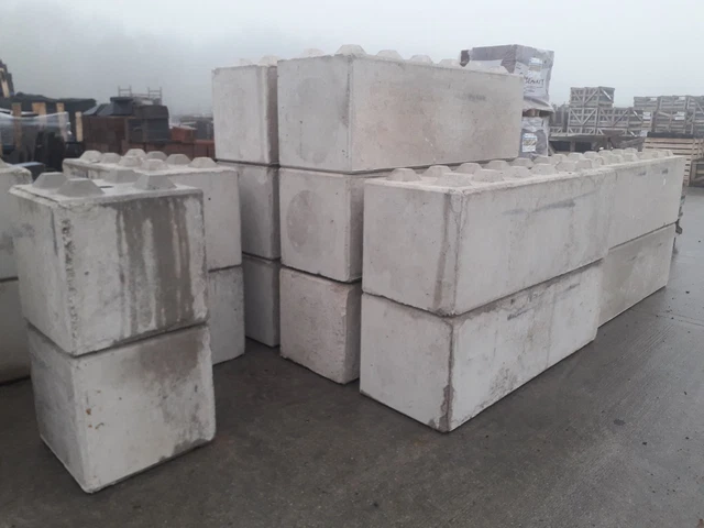 INTERLOCKING CONCRETE PRECAST Lego Blocks - 1800 x 600 x 600mm £168.00 ...