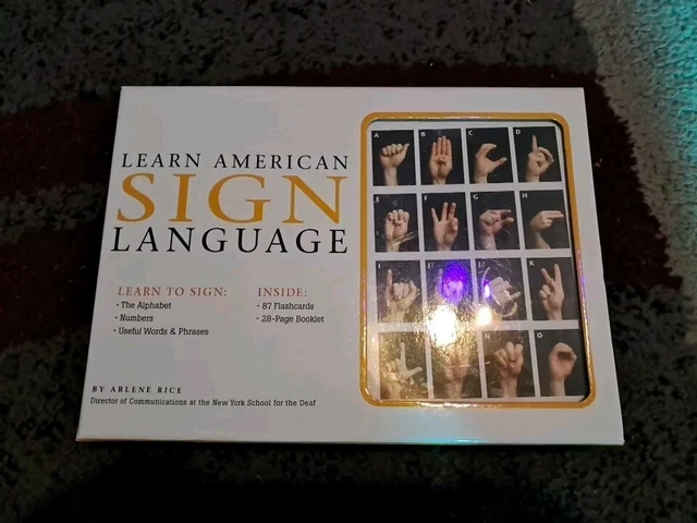 LEARN AMERICAN SIGN Language - Flashcards + Booklet - Arlene Rice - New ...