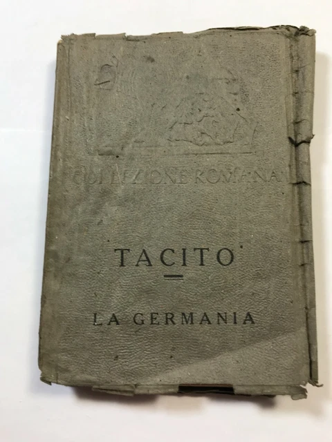 TACITO LA GERMANIA 1931 F. T. Marinetti Italian & Latin Languages ...