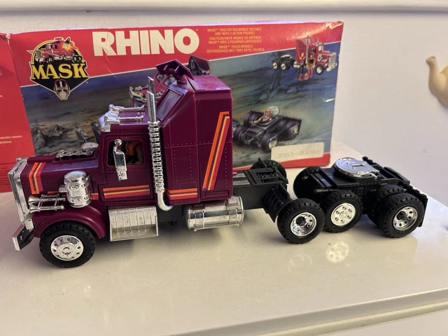 VINTAGE KENNER M.A.S.K. Rhino Complete w/Bruce Sato & Matt Trakker ...