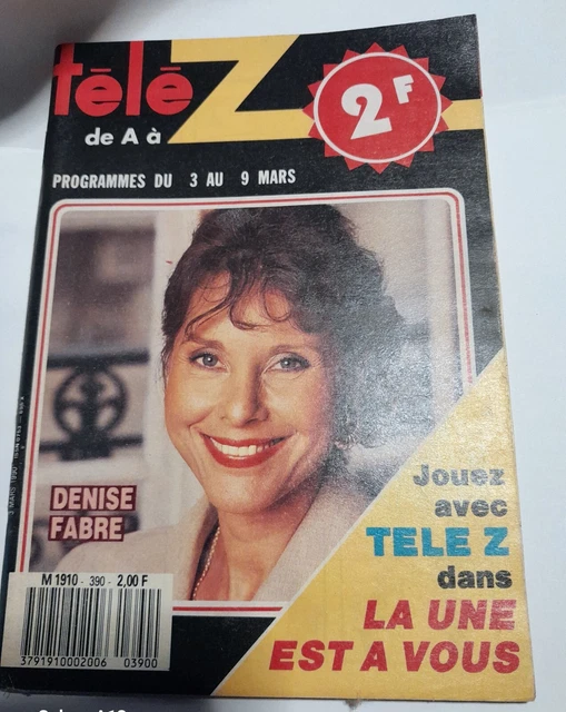 TÉLÉ Z DE 3 mars 1990 DENISE FABRE EUR 5,00 - PicClick FR