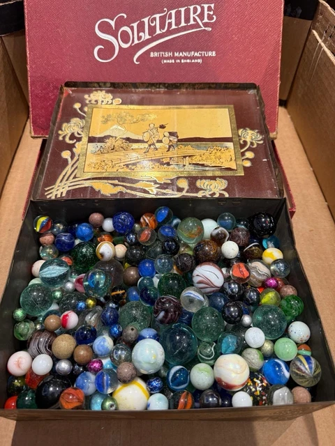 OLD TIN OF Used Vintage Marbles Job Lot £27.32 - PicClick UK