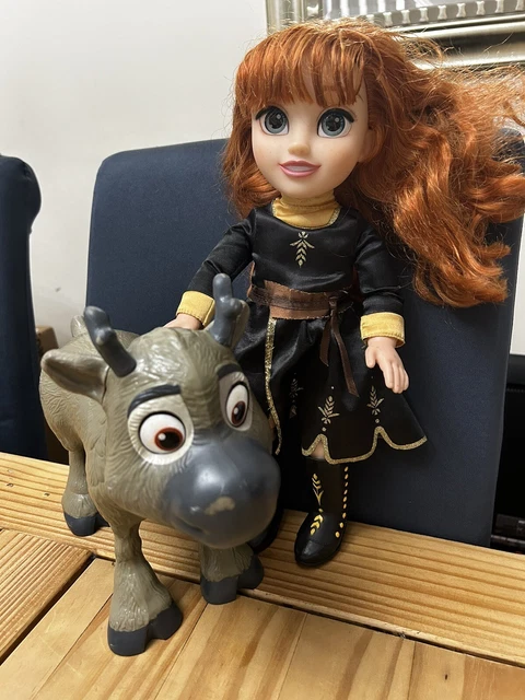 DISNEY FROZEN 2 Princess Anna Doll Jakks Pacific 15” with Baby Sven Toy ...