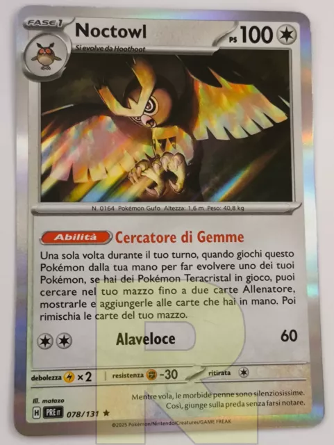 NOCTOWL ® EVOLUZIONI Prismatiche PRE 078/131 ® Rara Holo Foil ...
