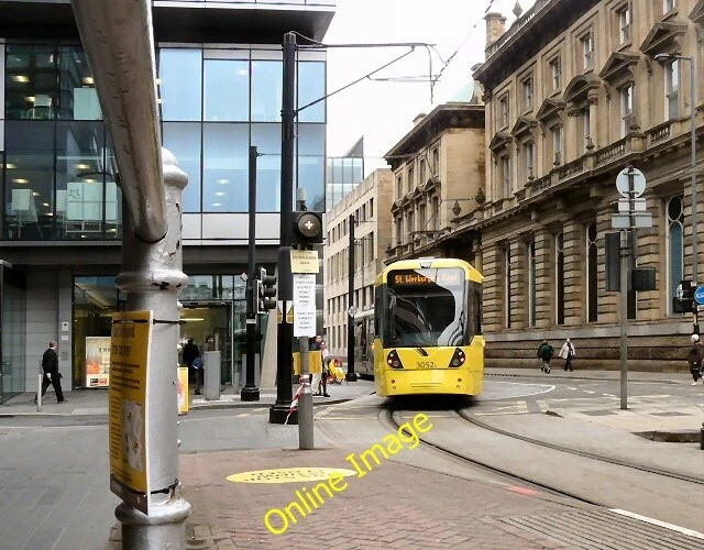 PHOTO 6X4 TRAM not stopping at Mosley Street Manchester A tram bound ...