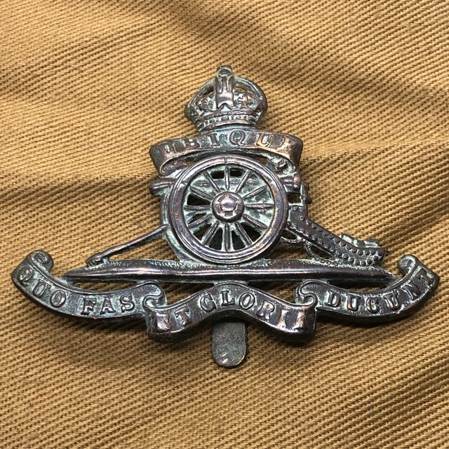 ORIGINAL WW1 BRITISH Army Royal Artillery RA Cap Badge £6.00 - PicClick UK