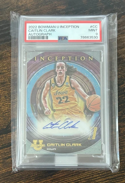 2022-23 BOWMAN UNIVERSITY Inception Caitlin Clark Prospect Autografo RC ...