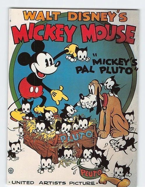 POSTCARD MICKEYS PAL Pluto Walt Disneys Mickey Mouse The Walt Disney Co ...