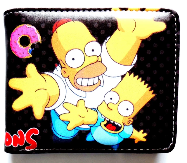 THE SIMPSONS WALLET purse id window 2 card slots zipped coin pocket ...