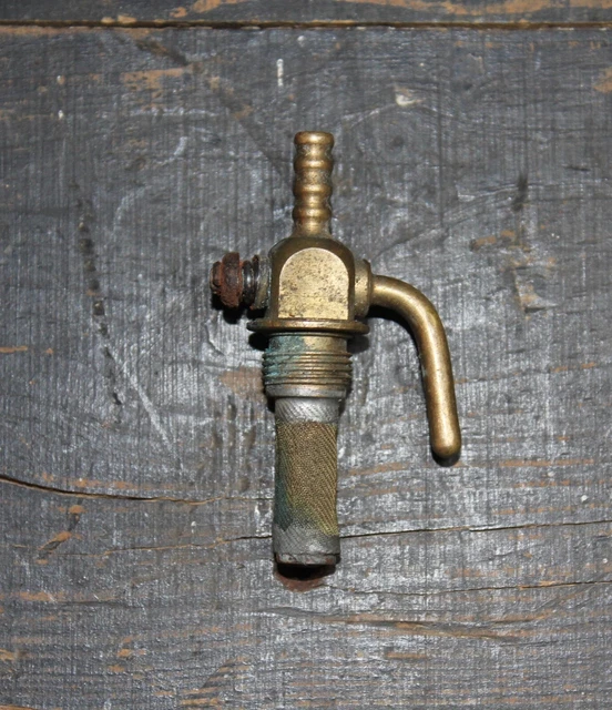 ORIGINAL OLD VINTAGE Brass Copper Motorcycle Bike Fuel Tap Germany ...