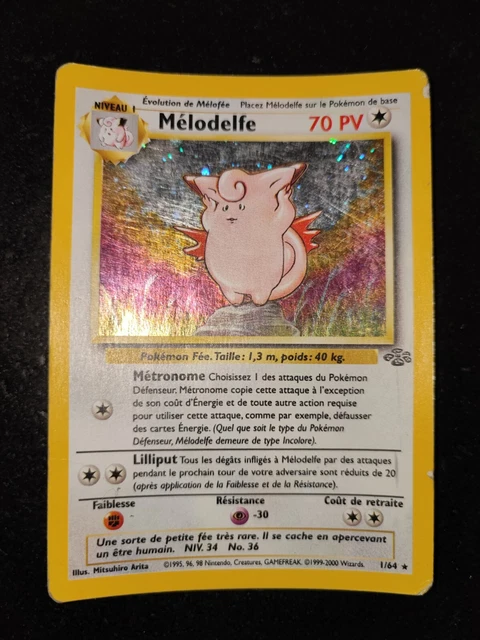 CARTE POKÉMON MELODELFE Holo Bloc Wizard Jungle 1/64 Fr EUR 30,00 ...