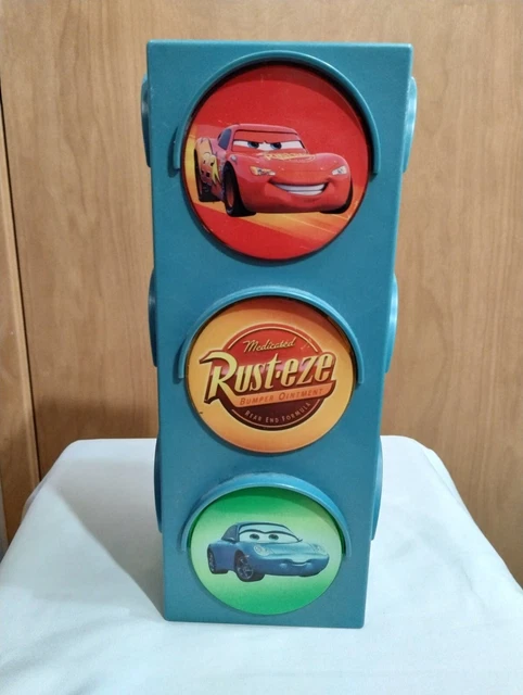 DISNEY PIXAR CARS Lightning McQueen Rust-eze Stop Light Traffic Night ...