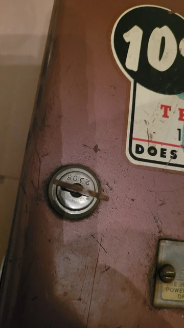 VINTAGE CIRCA 50S KIDDIE RIDE NATIONAL COIN BOX 10 Cents - As Is With ...