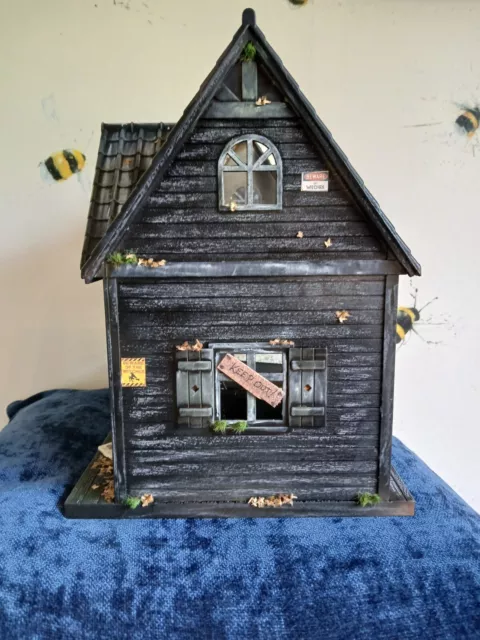 Haunted Dolls House Black Witches Miniature Weathered Spooky Halloween
