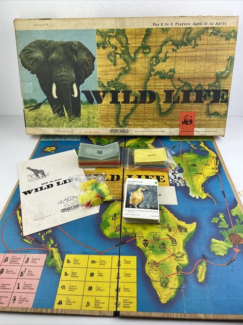 WWF WILD LIFE Fun Board Game By Spears Games, Vintage 1965 With ...