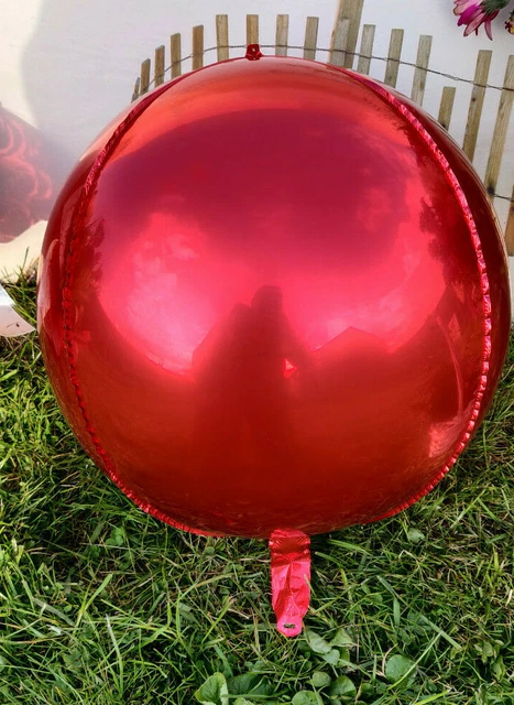 RED ORBZ BALLOON 18" Sphere Red Orb Foil Globe Balloon Free Delivery ...