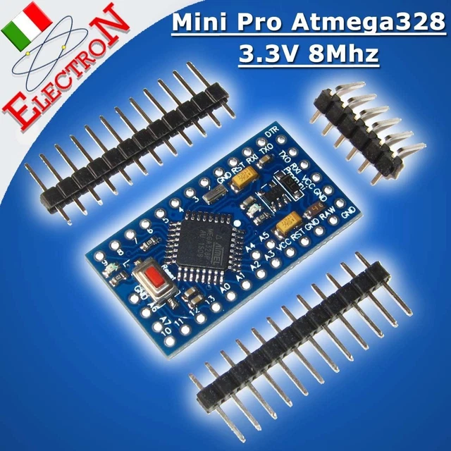 MINI PRO ATMEGA328 3.3V 8Mhz ATmega328P - Compatibile con Arduino Mini Atmel 328 EUR 1.005,50 ...