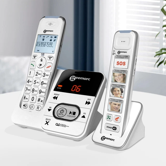 GEEMARC TÉLÉPHONE FIXE senior Téléphone Senior + Combiné Touche Photo EUR 139,90 - PicClick FR