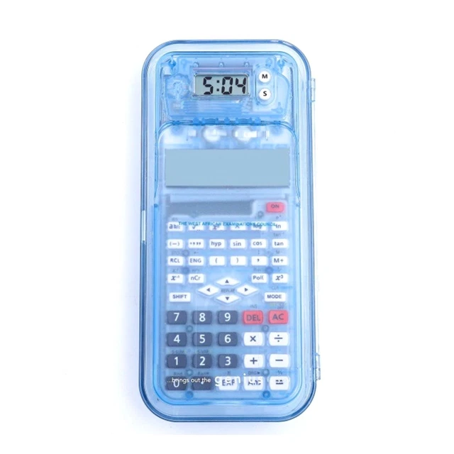 LUXMOC MULTI-FUNCTION SCIENTIFIC Calculator Transparent Pencil Case ...